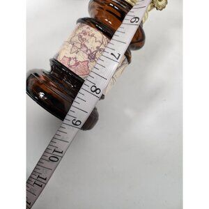 Vintage | Accents | Vintage Miniature Amber Glass Kerosene Oil Lamp Set ...